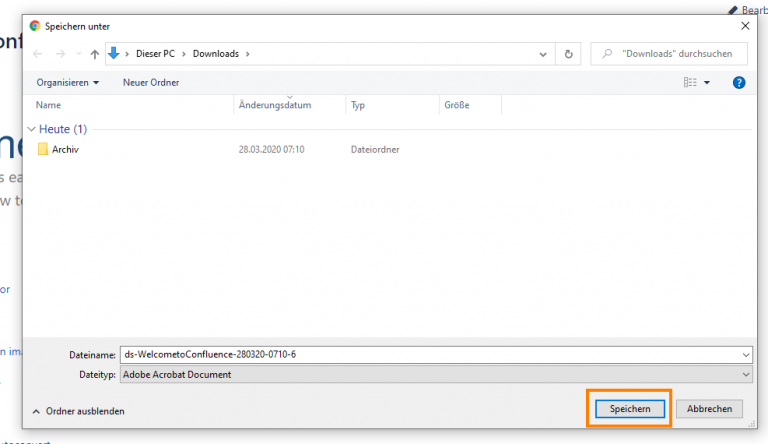 Confluence Seiten exportieren | Anleitung