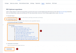 Confluence Seiten exportieren | Anleitung