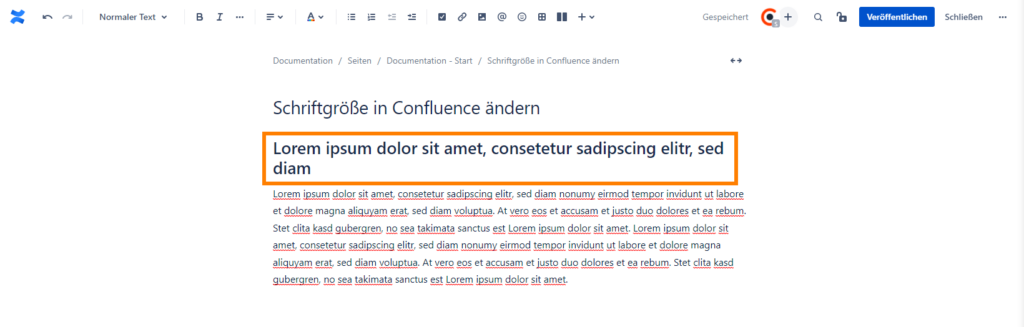 Confluence Schriftgröße ändern - Anleitung