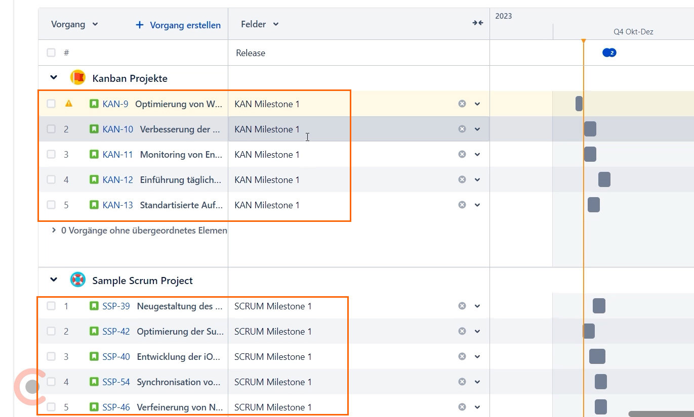 Multiprojektmanagement mit Advanced Roadmaps