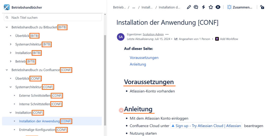 Multi-Page-Template in Confluence erstellen